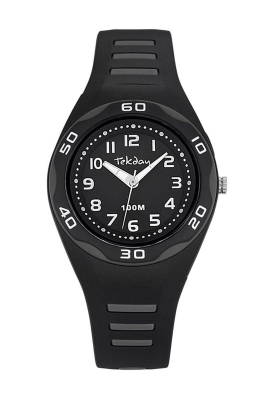 Tekday 653493 analoog horloge 34 mm 100 zwart/ grijs | bol.com