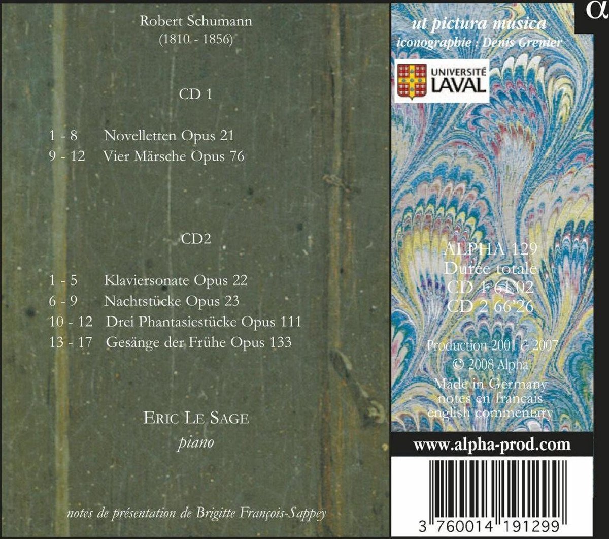 Eric Le Sage - Klavierwerke & Kammermusik V (2 CD), Eric le Sage | CD ...