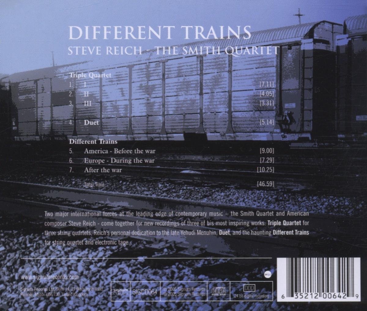 Different Trains, The Smith Quartet | CD (album) | Muziek | bol.com
