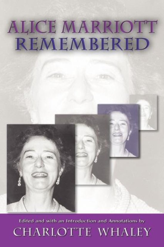 Alice Marriott Remembered, Alice Marriott | 9780865346970 | Boeken | bol