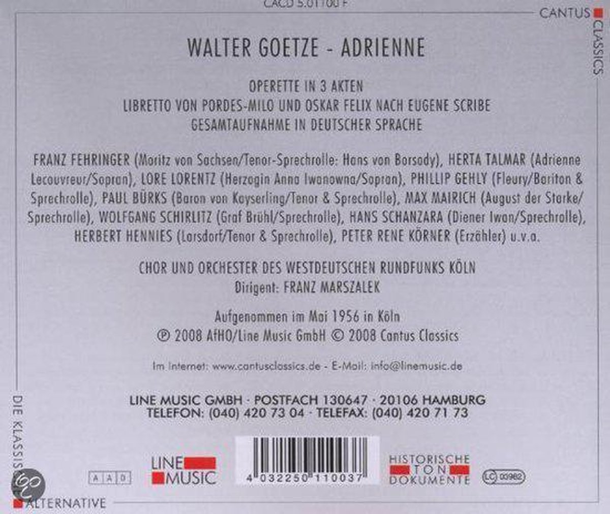 Adrienne, W. Goetze | CD (album) | Muziek | bol