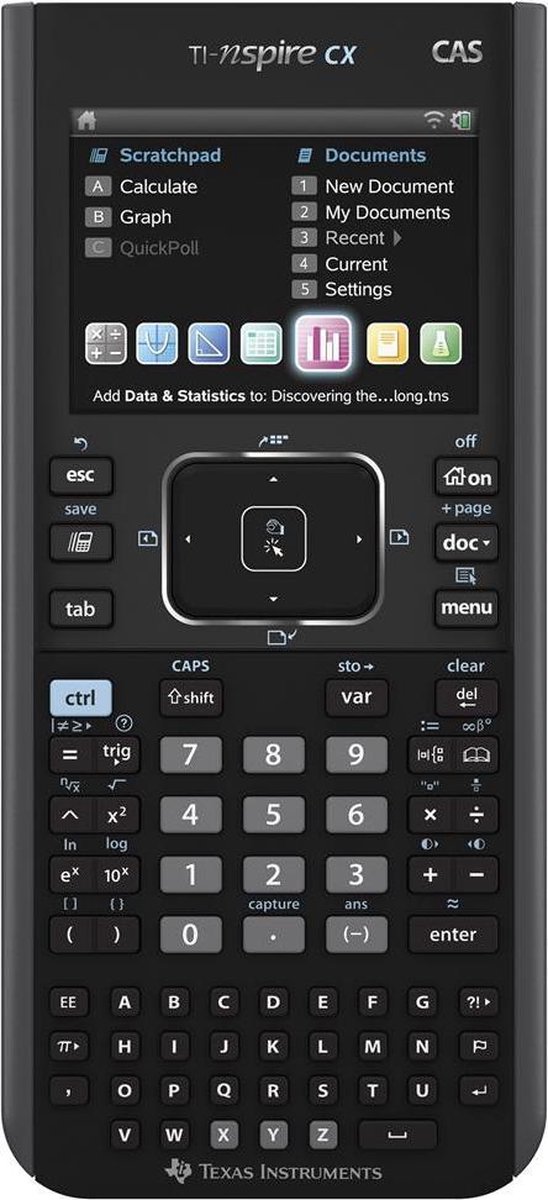 Texas Instruments TI-Nspire CX CAS Pocket Grafische rekenmachine Zwart ...