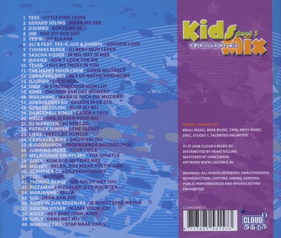 Kids Mix - 40 Hits In The Mix Dl. 3 (CD), various artists | CD (album ...