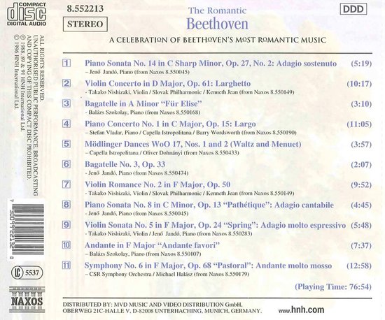 Various Artists - The Romantic Beethoven (CD), various artists | Muziek | bol
