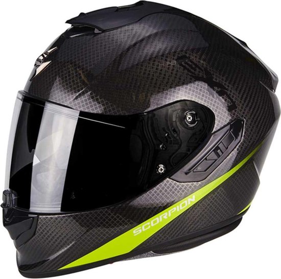 Scorpion EXO-1400 Air Carbon Pure Geel FluoIntegraalhelm - Motorhelm ...
