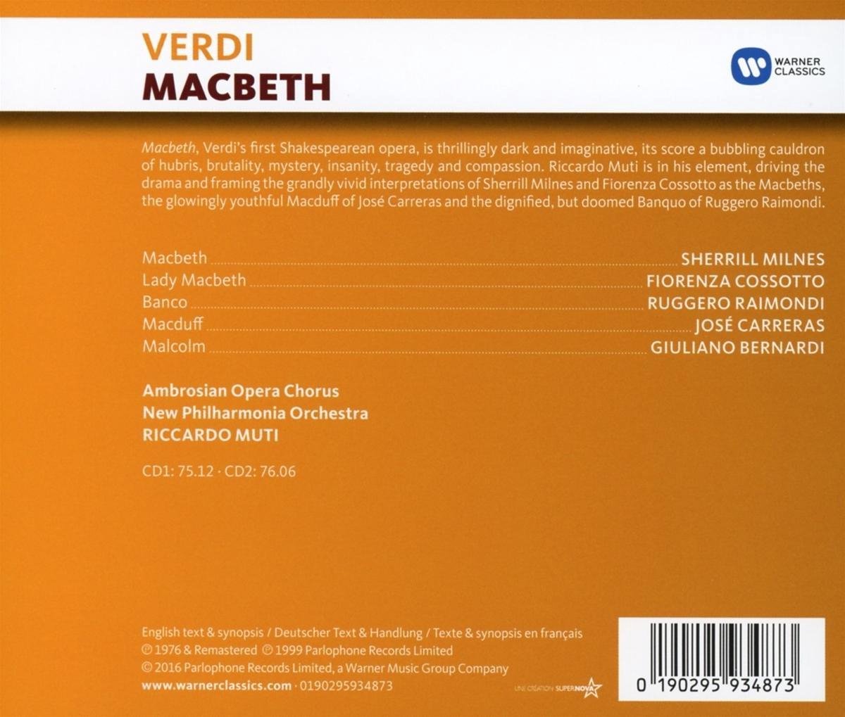 Verdi: Macbeth (Home Of Opera), Muti | Muziek | bol.com