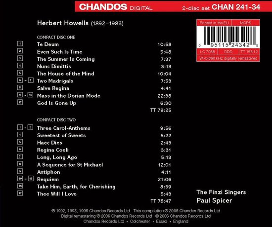 Choral Works, The Finzi Singers | Muziek | bol