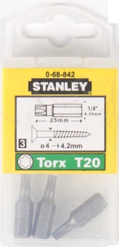 Stanley - 1/4" Bits Torx T20 | bol