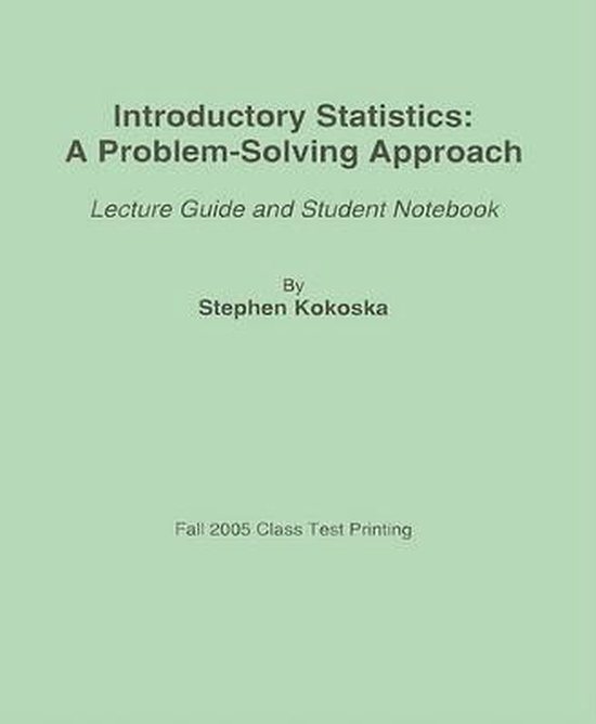 Introductory Statistics: A Problem-Solving Approach | 9780716773856 ...