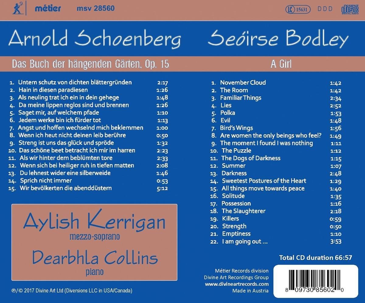 Schoenberg: Das Buch Der Hangenden Garten, Dearbhla Collins | CD (album ...