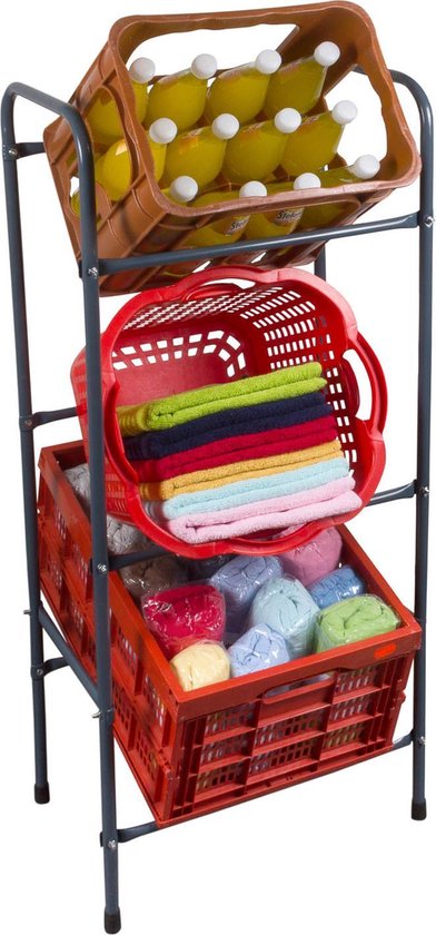 Krattenrek - voor drankkratten en opbergkratten - geschikt voor 3 ...