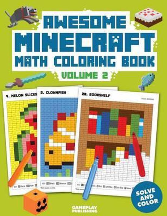 Awesome Minecraft Math Coloring Book, Gameplay Publishing ...