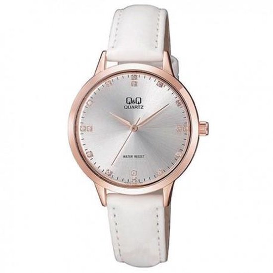 Q&Q dames horloge rosé/wit QA09J101 | bol.com