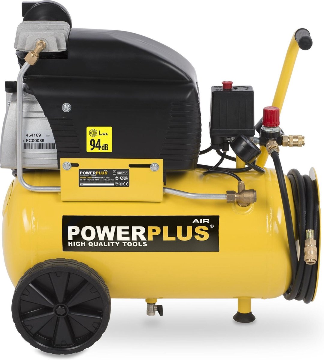 Powerplus POWX1790 - Compressor - 10 bar - 24 liter tankinhoud ...