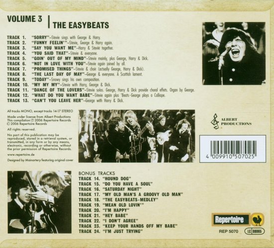 Volume 3, The Easybeats | CD (album) | Muziek | bol