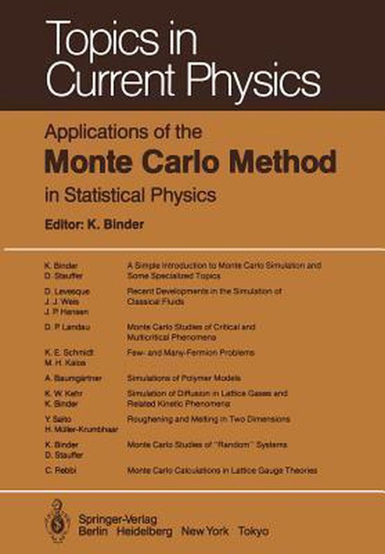 Applications of the Monte Carlo Method in Statistical Physics | 9783642967900 | Boeken | bol