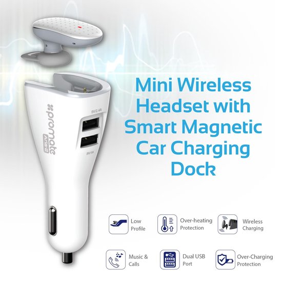 Promate Aria-2 Draadloze MultiPoint Pairing Bluetooth Headset met ...