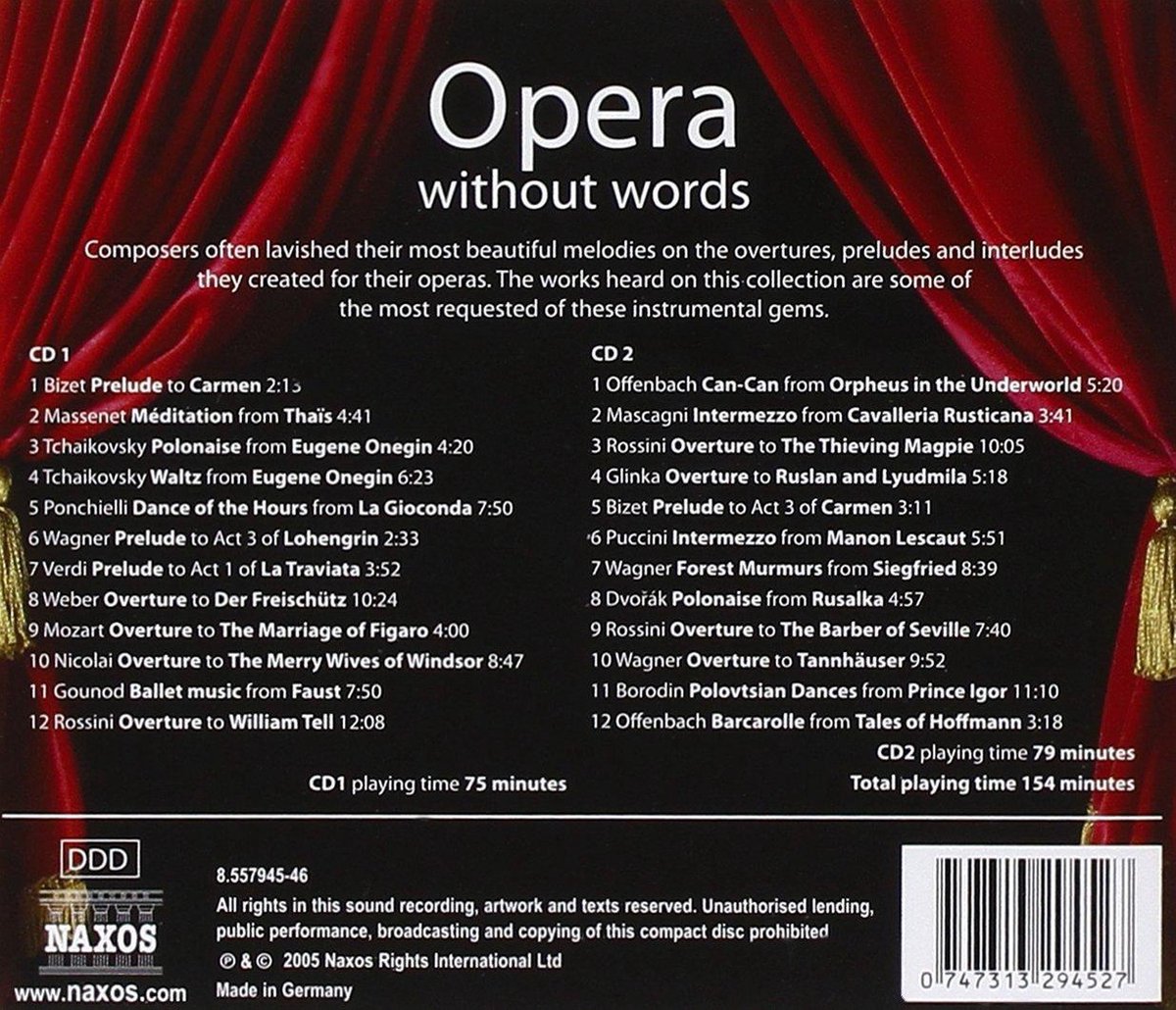 Various Artists - Opera Without Words (2 CD), various artists | CD ...