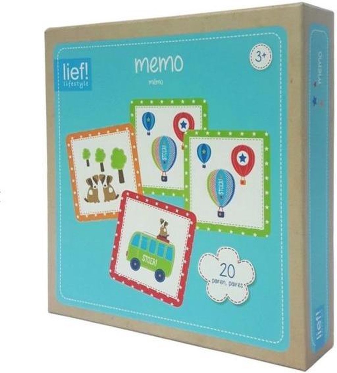 Lief! Memo spel blauw Stoer 3 jaar | Games | bol