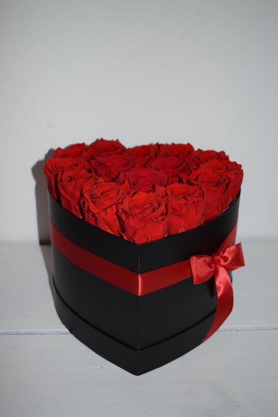 Flowerbox hart - longlife rozen rood | bol.com