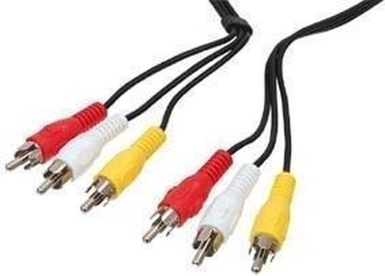 Tulp Audio Video Kabel 1,5 meter M-M - Zwart | bol