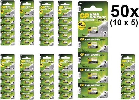 50 Stuks (10 Blisters a 5st) - GP A11 MN11 11A 6V alkaline batterij | bol.com