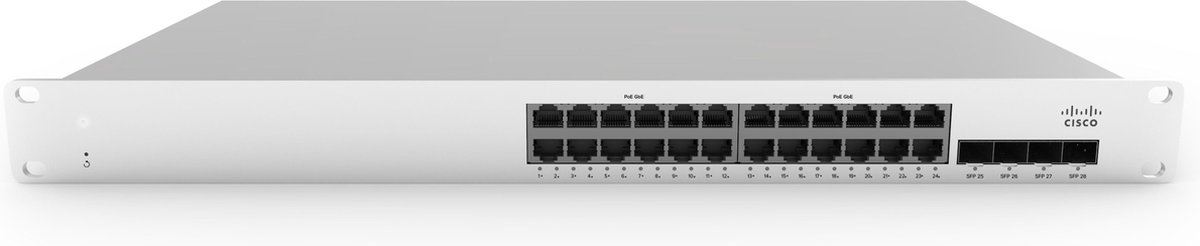 Cisco Meraki MS210-24P-HW - netwerkswitch - Managed Gigabit Ethernet ...