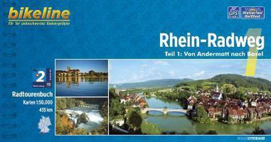 Bikeline Radtourenbuch Rhein-Radweg 01: Von Andermatt nach Basel | 9783850004855 | Boeken | bol