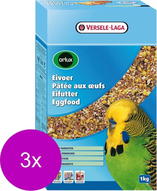 Versele-Laga Orlux Eivoer Droog Parkieten - Vogelvoer - 3 x 1 kg | bol