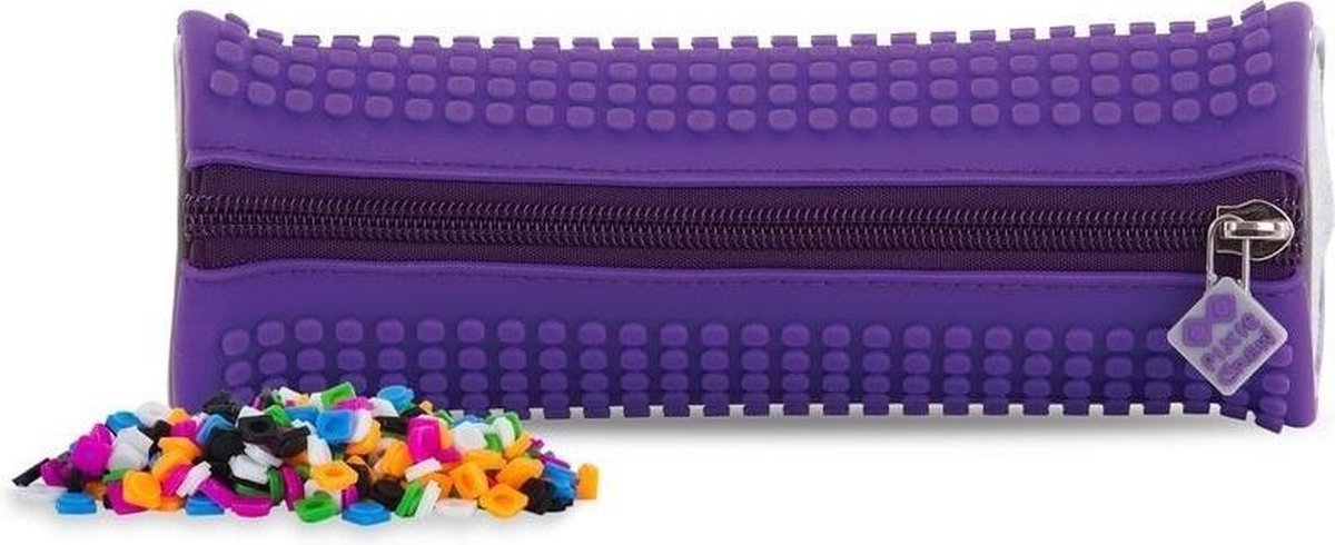 Pixie Crew Etui Met Siliconen Paneel En Pixels 20 Cm Paars | bol.com