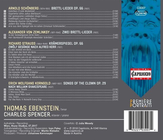 Thomas Ebenstein, Charles Spencer - Lieder (CD), Thomas Ebenstein ...