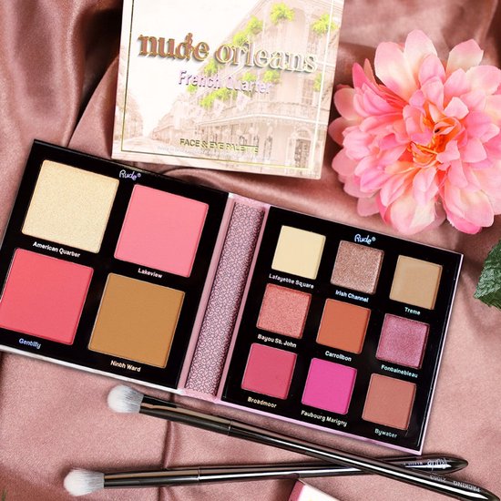 Oogschaduw - Face & Eye Palette - Nude Orleans - 13 kleuren - Make up ...
