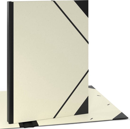 ACROPAQ Tekenmap A3 - 32 x 45 cm, Kraft met elastiek, Grijs | bol