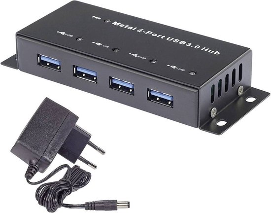 Renkforce RF-3984134 USB 3.2 Gen 1-hub 4 poorten Met metalen behuizing ...