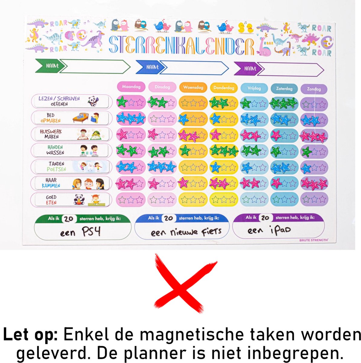17 Magnetische Belonings magneten voor Beloningskalender - Dagplanner ...