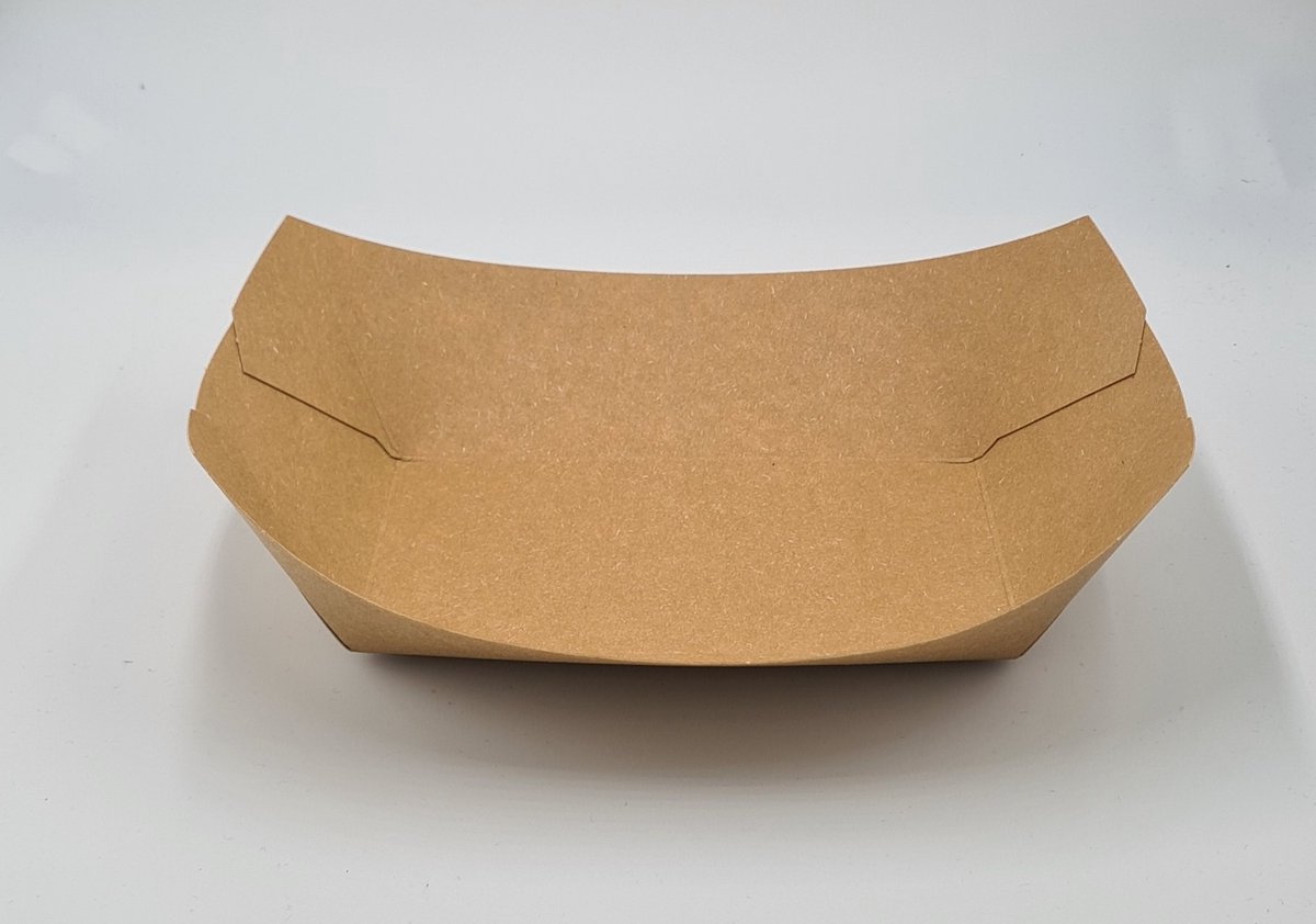 Kartonnen schaal - 50 stuks - XL - 137x86x45 mm - vlootje - karton ...