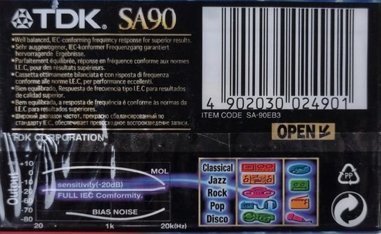 3-Pack TDK SA90 Type II Cassettebandjes | bol