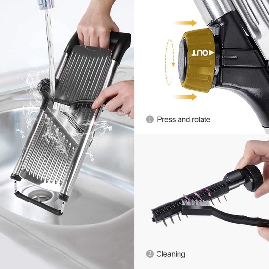 Masthome Mandoline Groentesnijder, 5 in 1 Verstelbare Mandoline Slicers ...