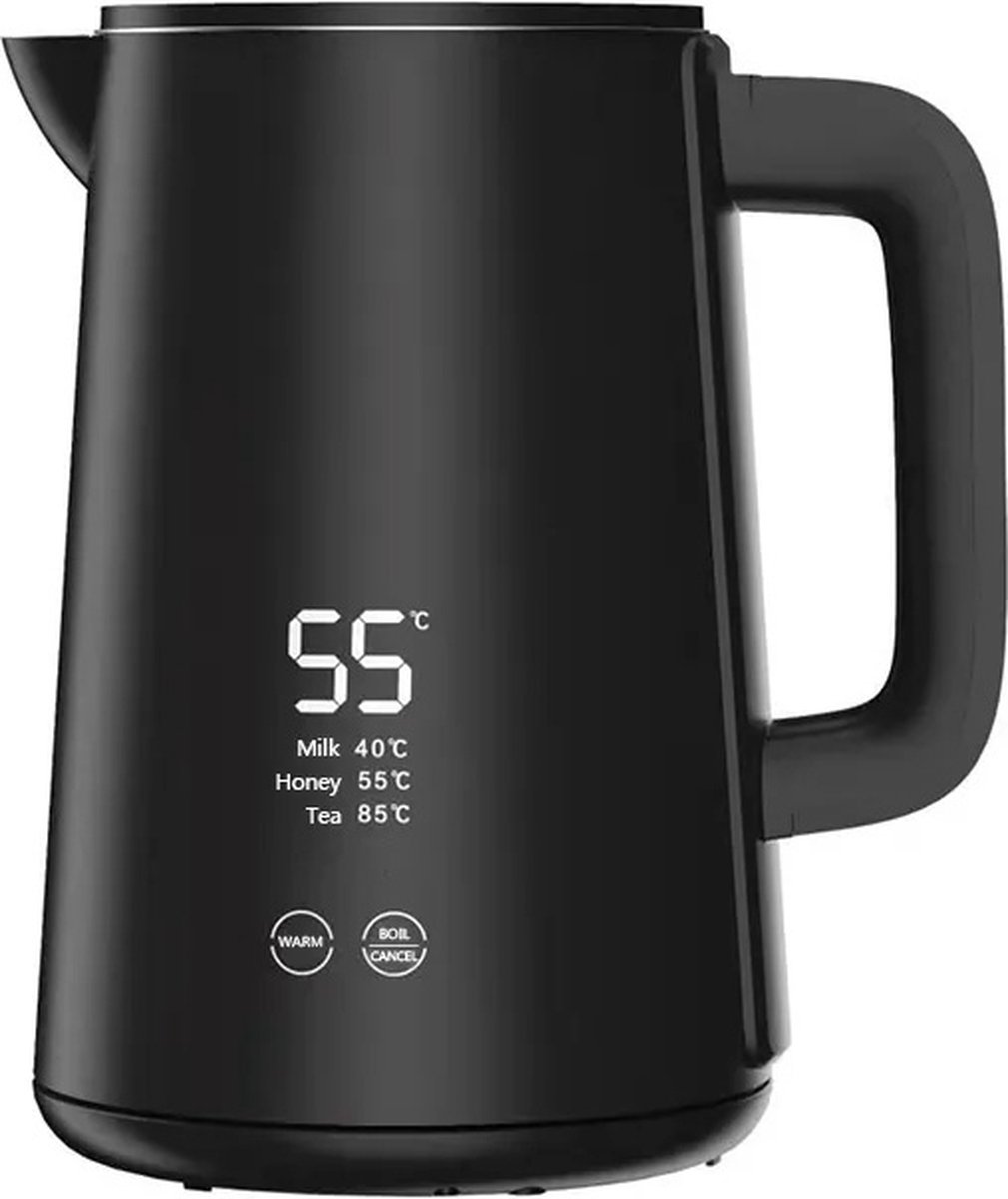 Proudproducts - Elektrische Waterkoker - 1,7 liter - Digitaal - Zwart ...