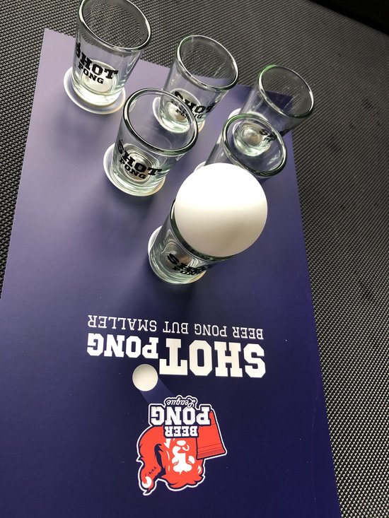 Shot pong met 12 shotglazen - drankspel - variant op beerpong | Games | bol