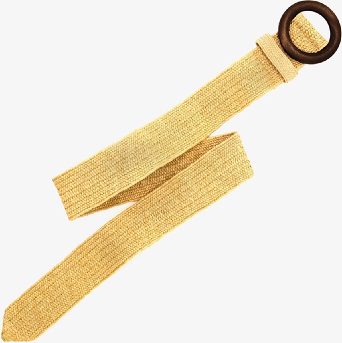 Gevlochten dames riem beige - Maat 105 | bol.com