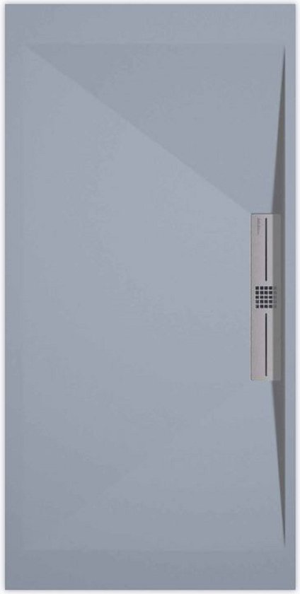 Sanifun douchebak Stone Side Gray Smooth 1600 x 800 S | bol