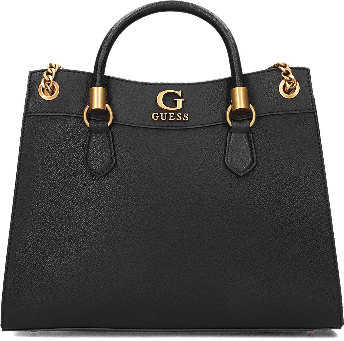 Guess Nell Girlfriend Satchel Handtassen Dames - Zwart - Maat ONESIZE | bol