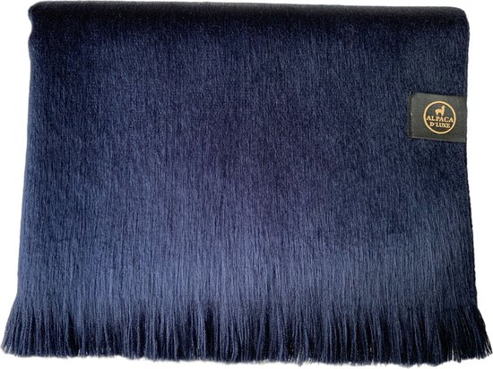 Alpaca D'Luxe Sjaal - Marineblauw - Zacht en van Kwaliteit - Sjaal van ...