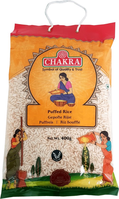 Chakra - Gepofte Rijst - Puffed Rice - Glutenvrije Snack - 3 x 400 g ...
