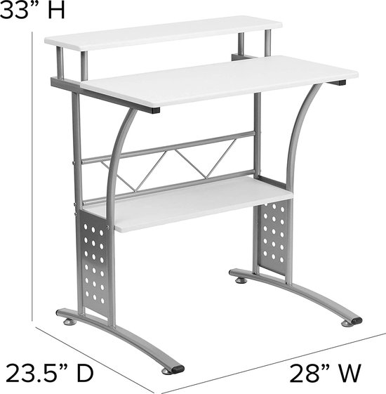 Laptoptafel, thuiskantoor, bureau, eenvoudige montage, metalen frame ...