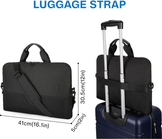 Laptoptas voor 15.6 inch Laptop - Computertas - Laptophoes - Zwart | bol