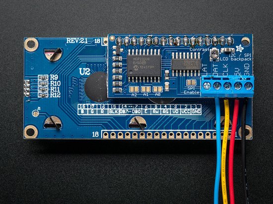 i2c / SPI character LCD backpack van Adafruit 292 | bol