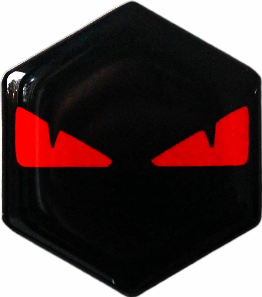 PIAGGIO ZIP LOGO ZWART/RODE BOZE OGEN STICKER | bol.com