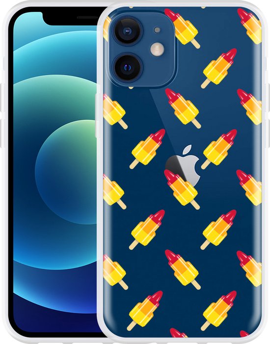 Apple iPhone 12 Mini Hoesje Raketjes - Designed by Cazy | bol.com